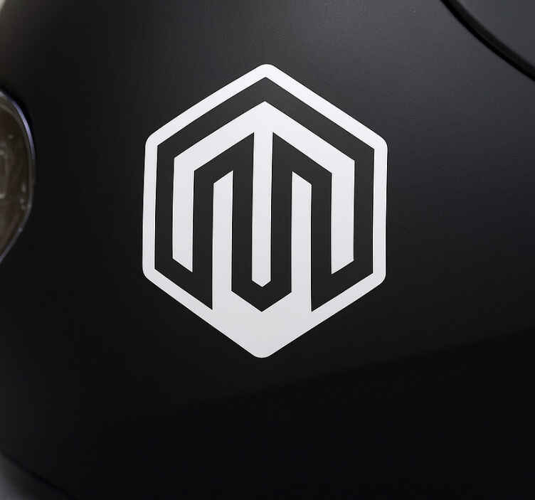 Geometric modern hexagon design motorcycle decals