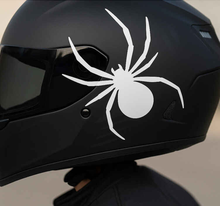Monocolor spider design motorbike sticker