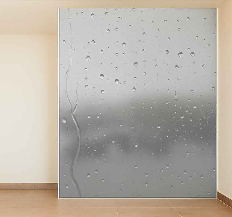 Rainy Windowpane shower screen sticker