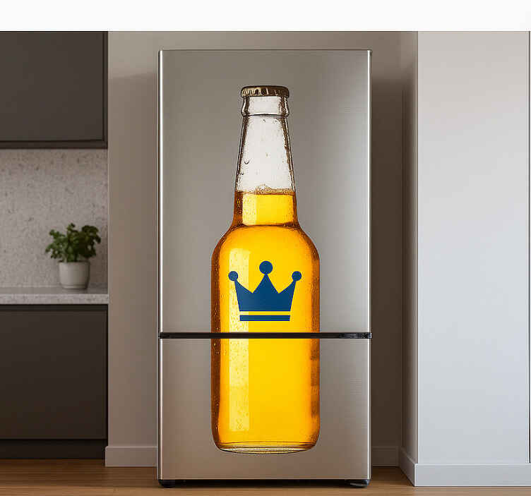 Crown vending machine fridge sticker