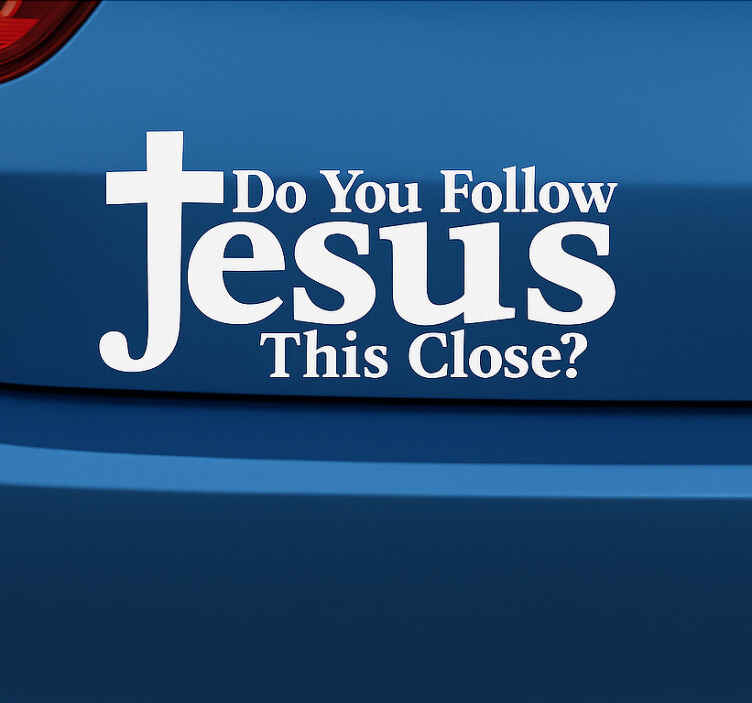 Jesus humour sentece car sticker