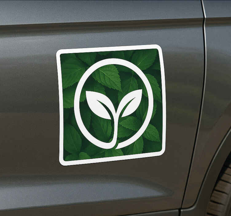Custom logo leaves background car sticker