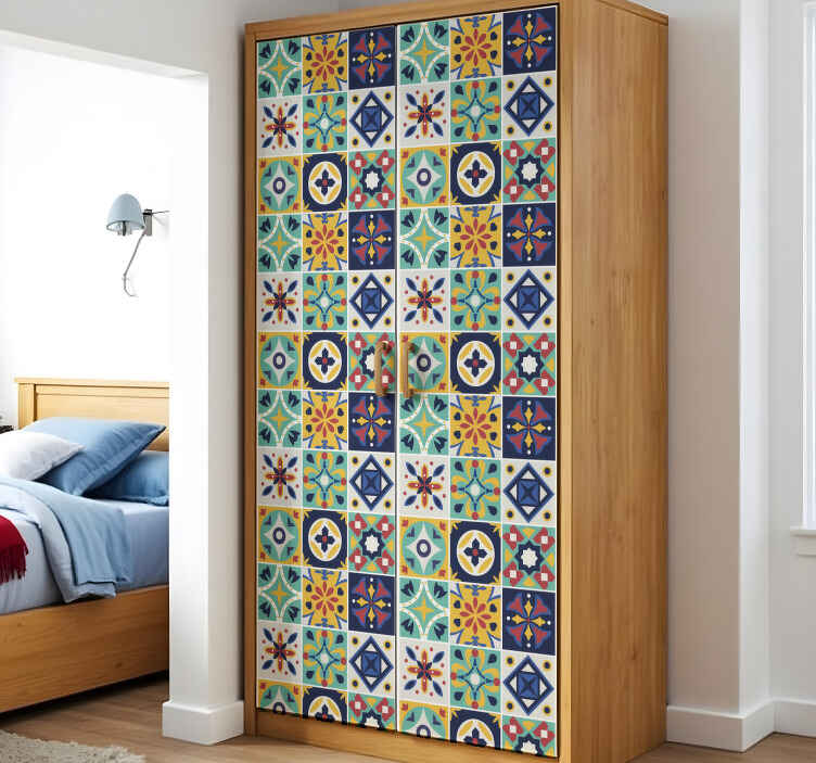 Tile patterned design furniture sticker