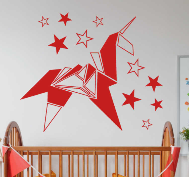 Sticker géométrique licorne étoiles - TenStickers Sticker géométrique licorne étoiles - TenStickers