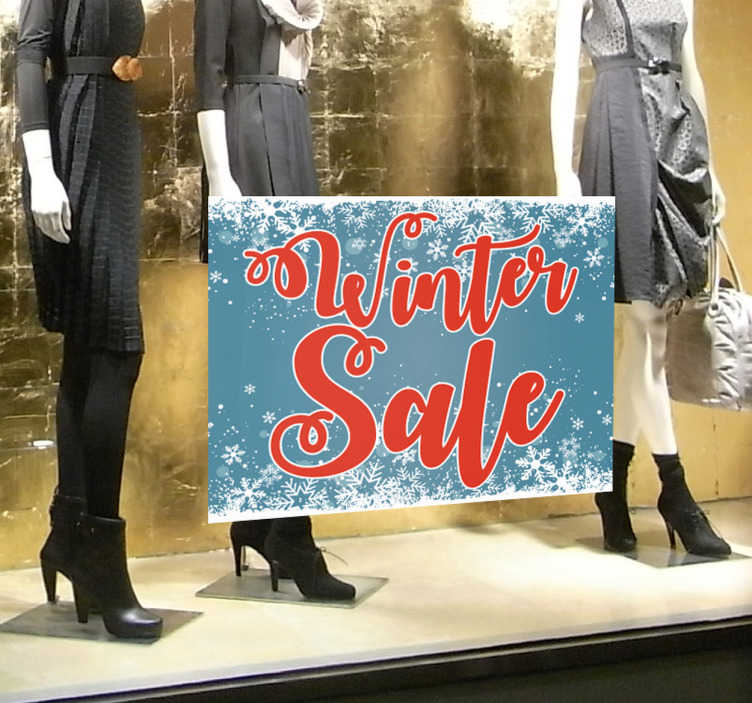 Winkel sticker winter sale sneewvlokjes - TenStickers