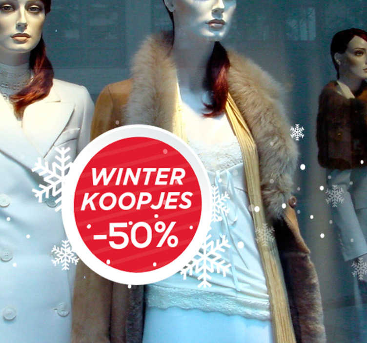 Winkel sticker winter koopjes - TenStickers