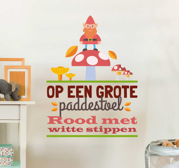 Kabouter spillebeen muursticker - TenStickers