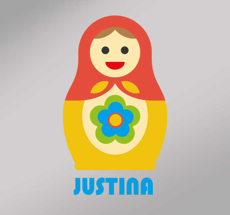 Matryoshka with name toy decal - TenStickers