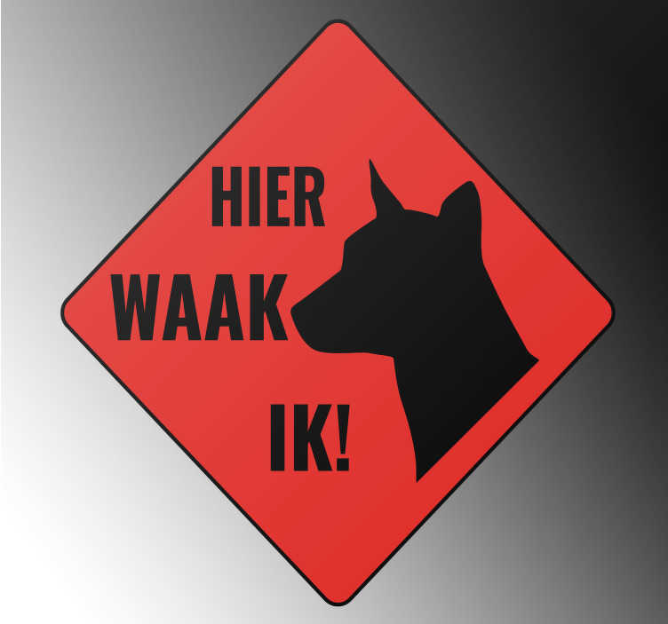 guard dog sign sign sticker - TenStickers