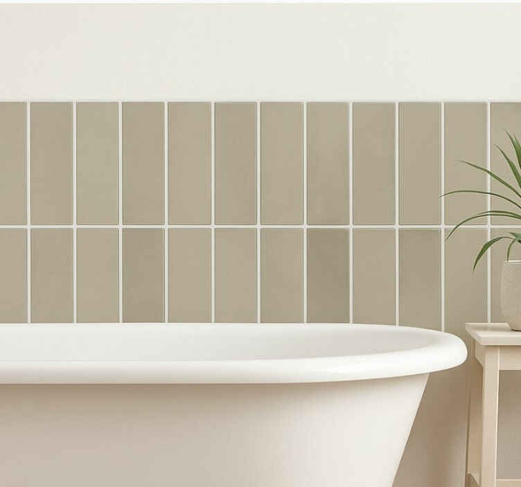 Linear stone natural wall decal for bathroom