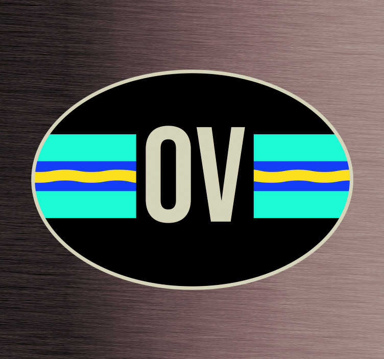 Autostickers vlag Overrijsel - TenStickers