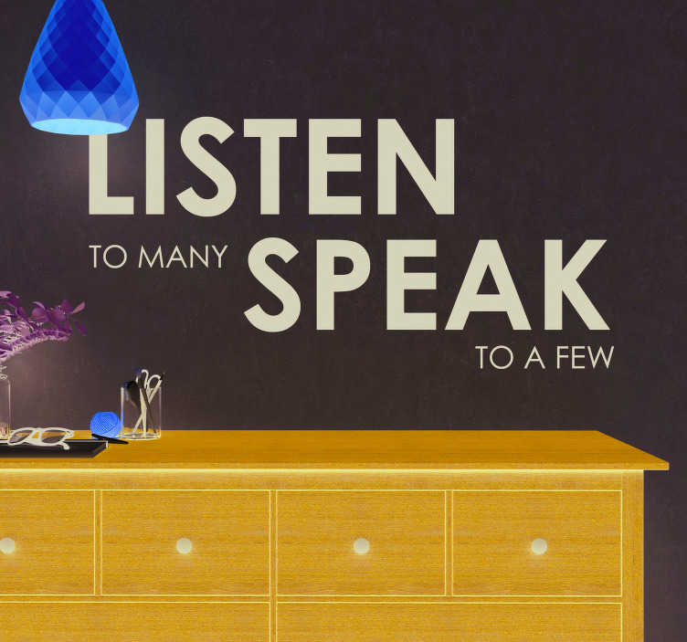 William Shakespeare Listen Quote Sticker - TenStickers