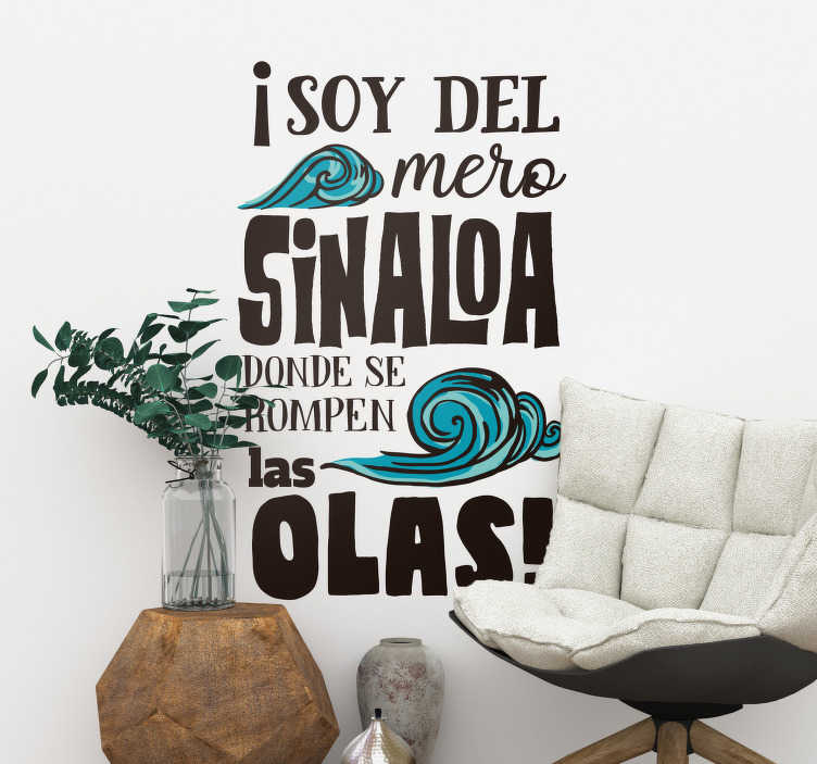 Vinilo frase El Sinaloense - TenVinilo