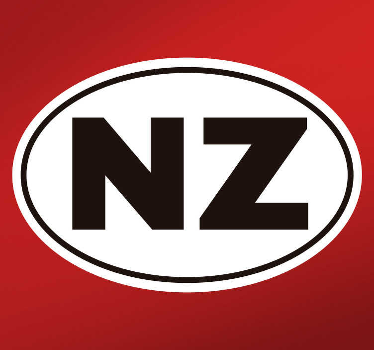 NZ abbreviation sign car sticker - TenStickers