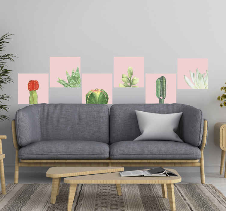 Sticker fleurs et plantes collection de cactus
