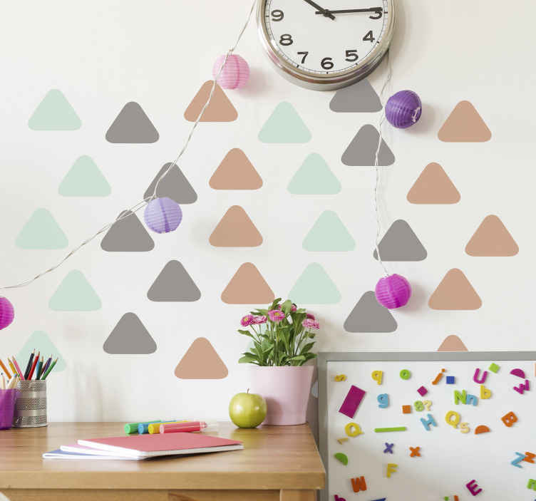 Geometric triangles wall decal - TenStickers