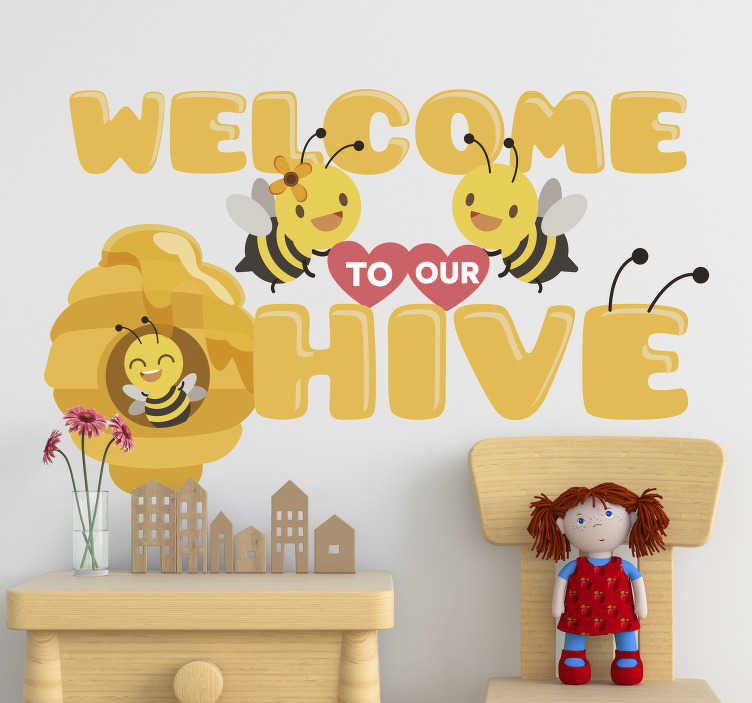 Welcome to our hive insect wall sticker - TenStickers