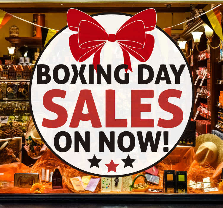 Boxing day window decal - TenStickers