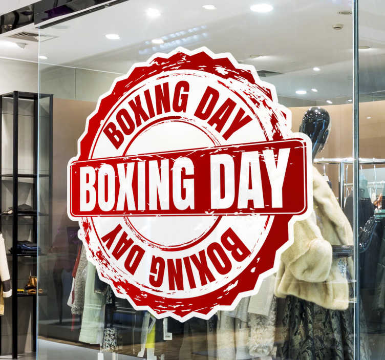 Boxing day stamp window decal - TenStickers