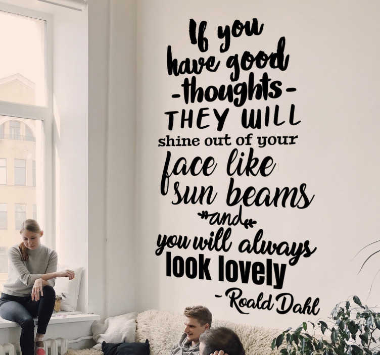 Roald Dahls Quote quote decal - TenStickers