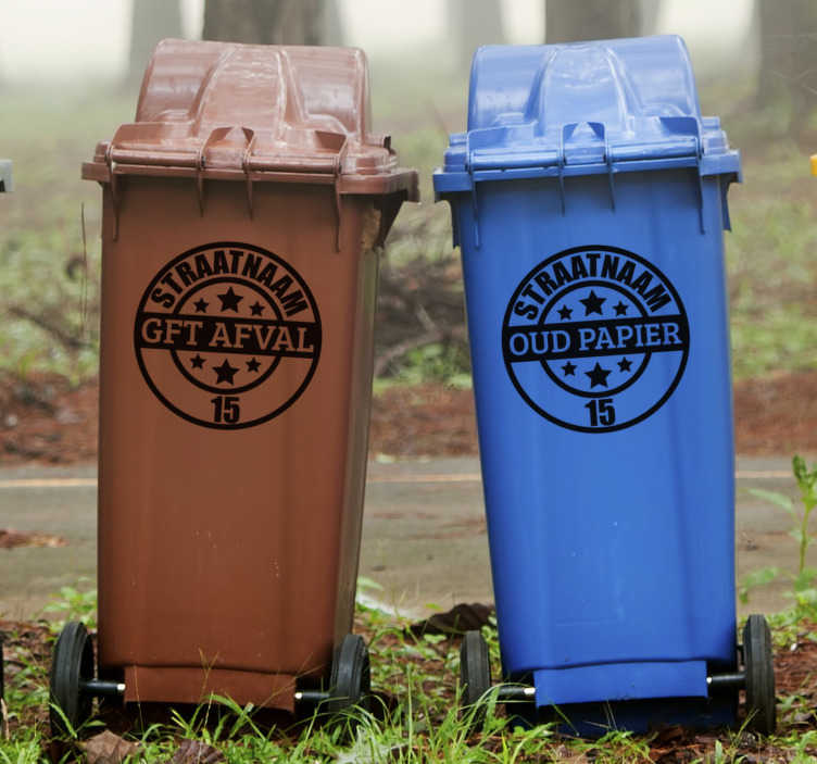 Sorteer afval zelfklevende sticker - TenStickers