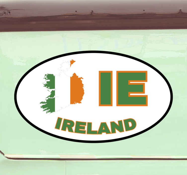 IE Ireland Car Decal - TenStickers