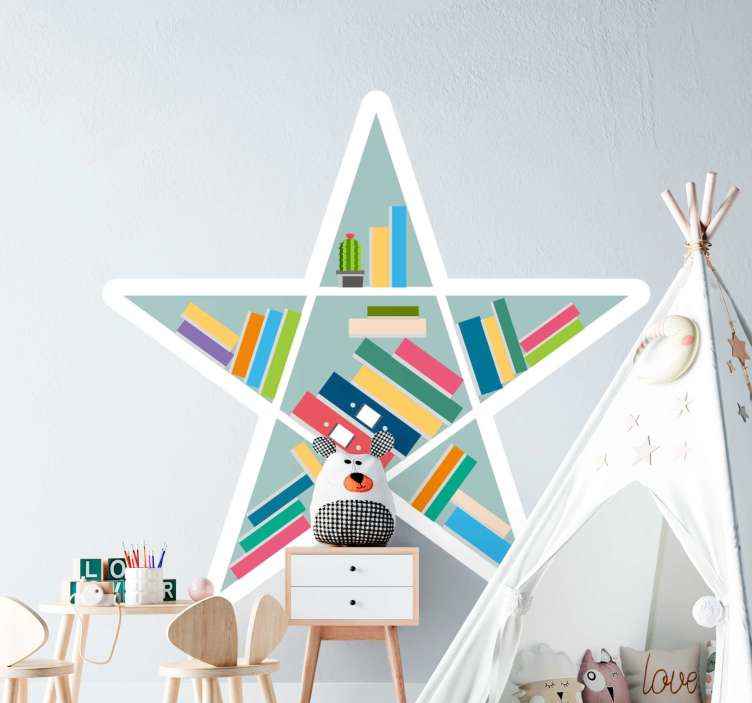 Star reader educational decal - TenStickers