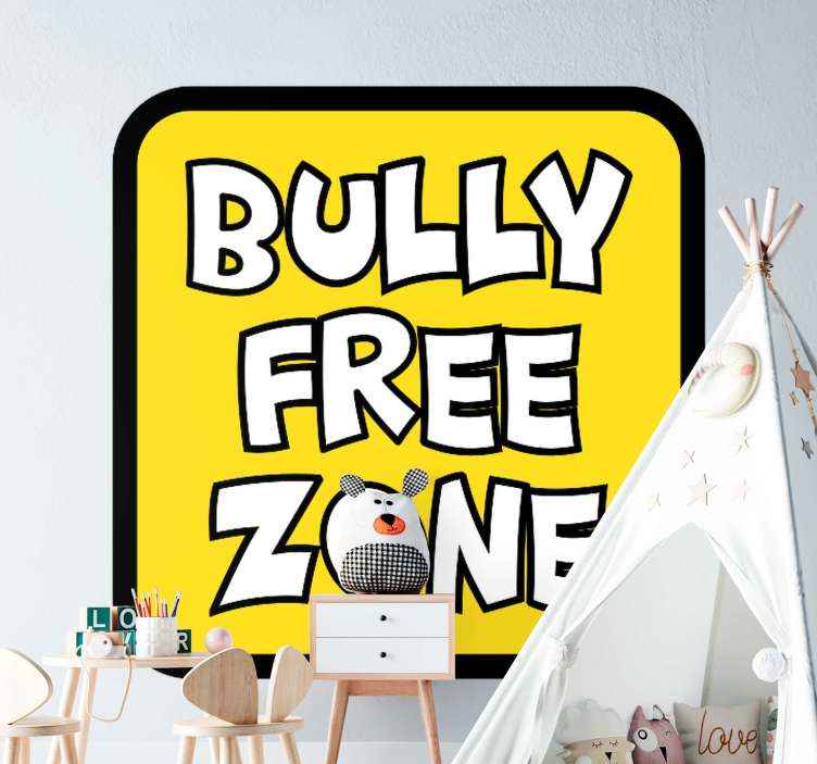 Bully Free Zone educational sticker - TenStickers