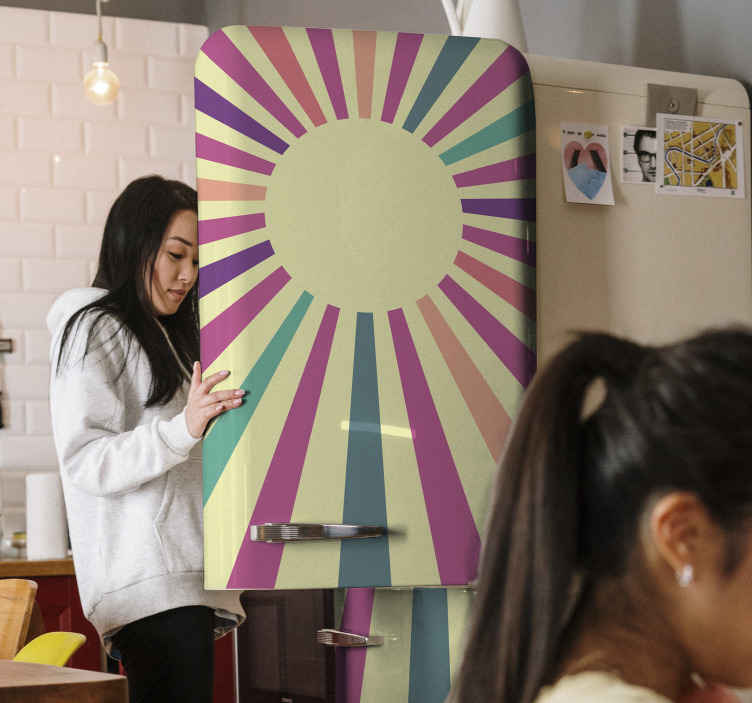 Radiant Circle Pattern fridge sticker