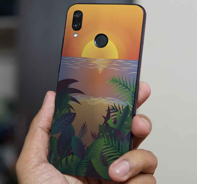 Tropical Sunset huawei sticker