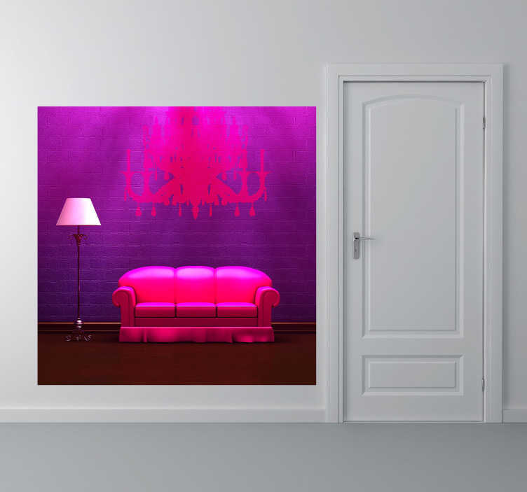 Sticker decorativo divano con lampade - TenStickers