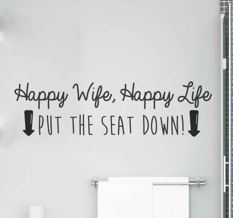 Happy wife Happy Life appliance decals - TenStickers