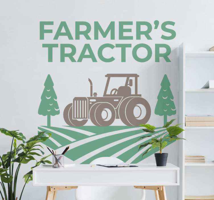 Farmer tractor toy decal - TenStickers