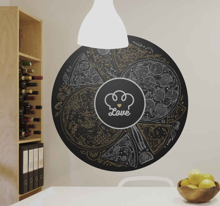 Culinary Love Illustration cuisine wall sticker
