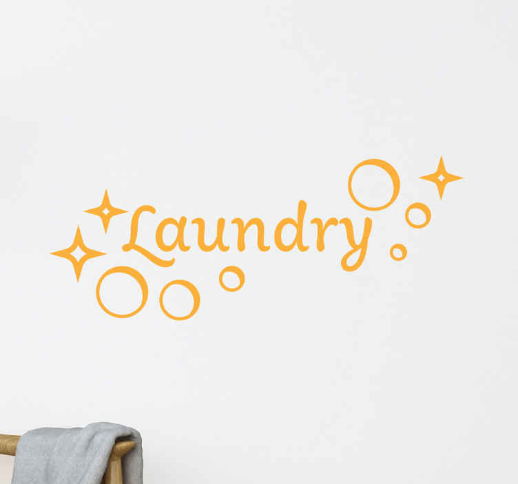 Laundry bubbles home quote wall decal - TenStickers