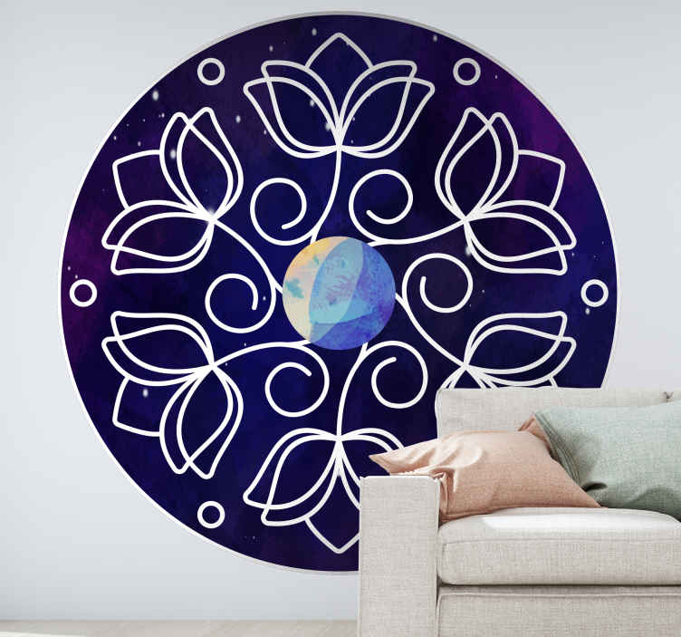 Cosmos flower of life with Earth wall decal - TenStickers