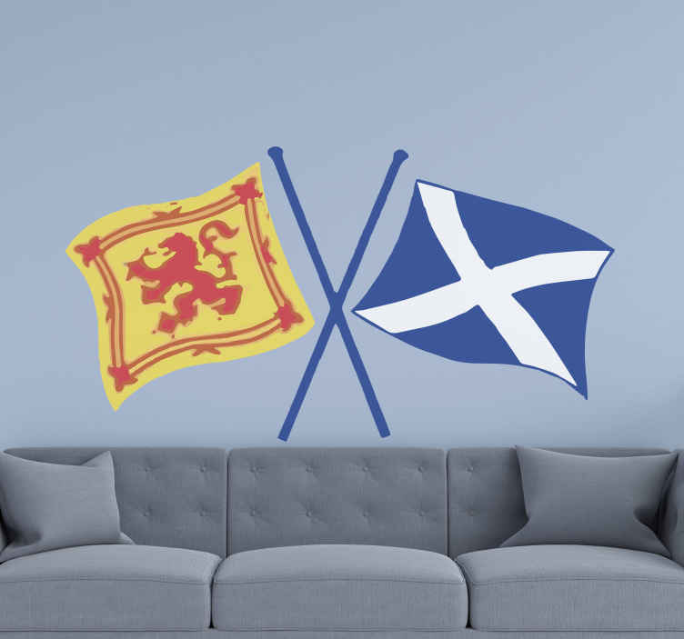 Scotland crossed flags vinyl decal - TenStickers