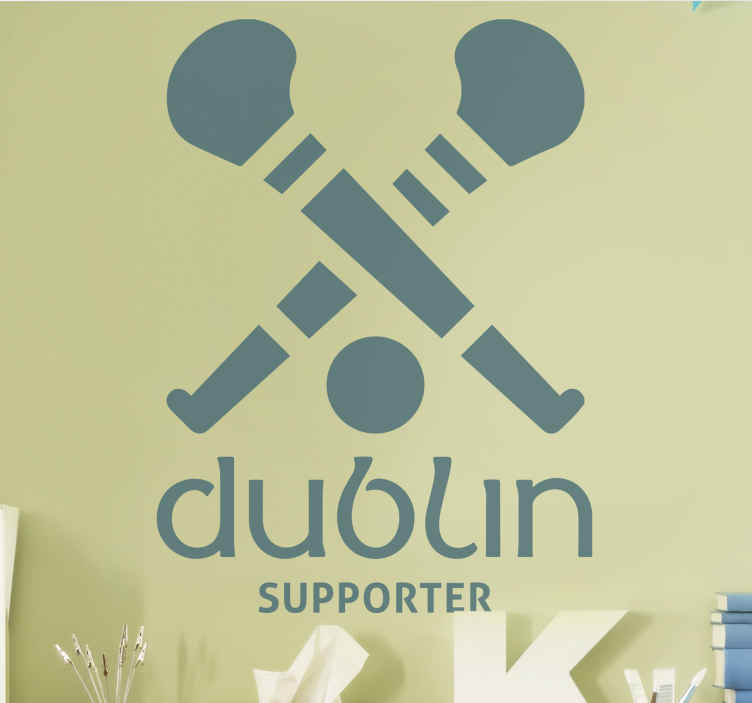 Dublin Hurling Supporter wall decal - TenStickers
