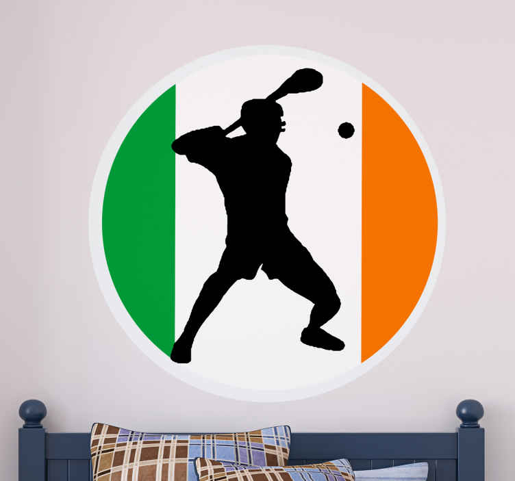 Hurling Irish Flag wall decal - TenStickers