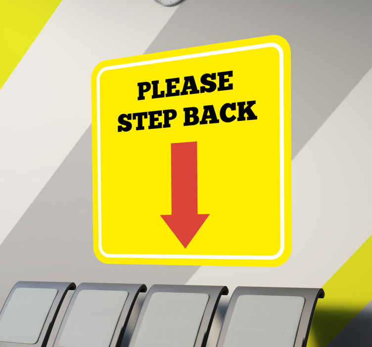 Please step back window decal - TenStickers