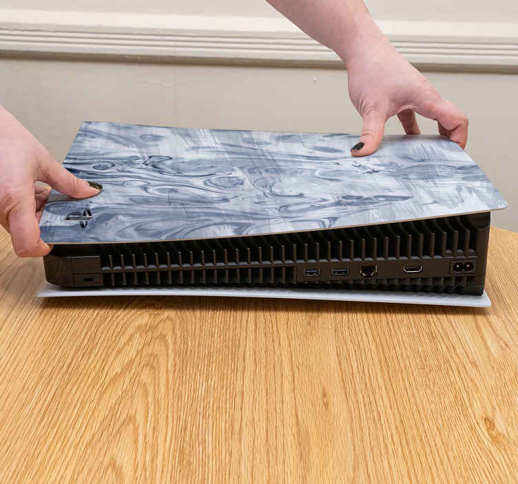 Ps5 skin marble blue design