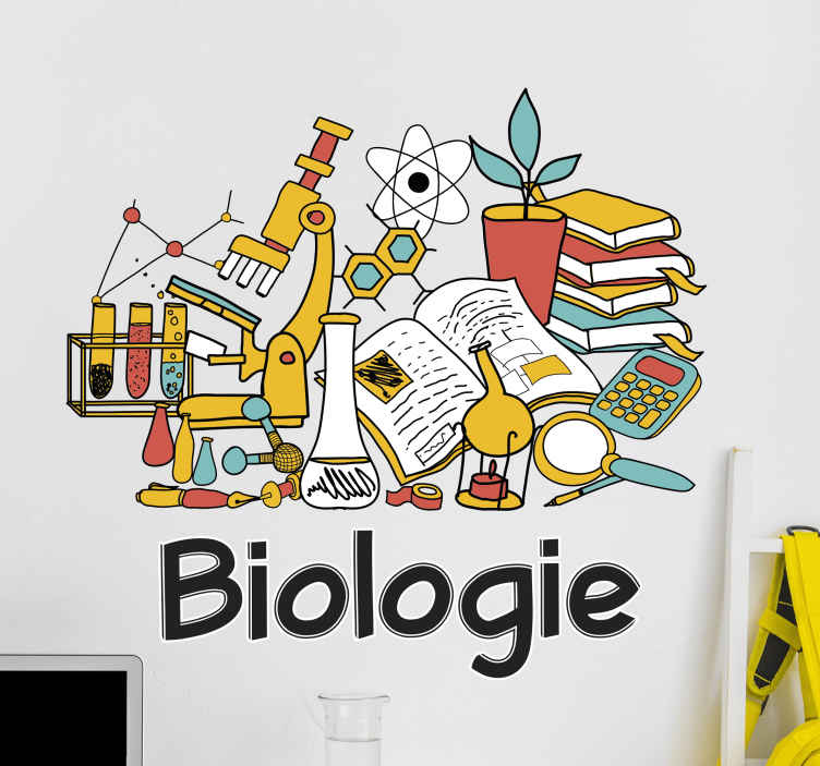 Vitrophanie vitrine Retour à l'école biologie - TenStickers