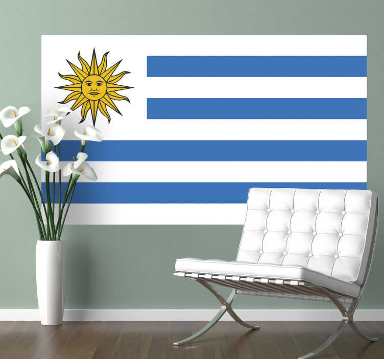Adesivo Murale Bandiera Uruguay TenStickers