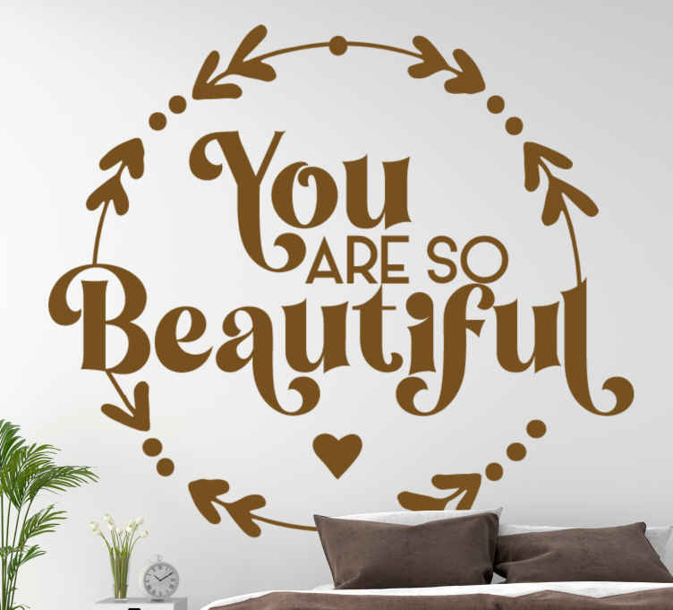 Beautiful crown text inspirational quote stickers - TenStickers