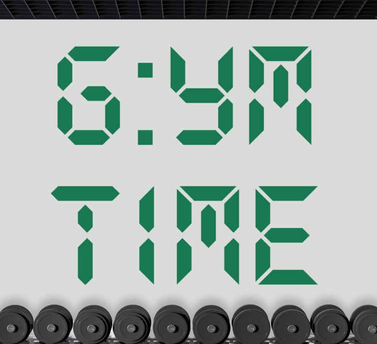 Wall decal quotes gym time motivation