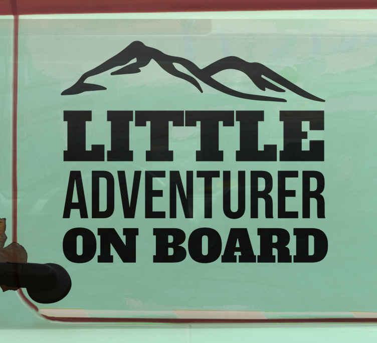 Little adventurer baby on board sticker - TenStickers
