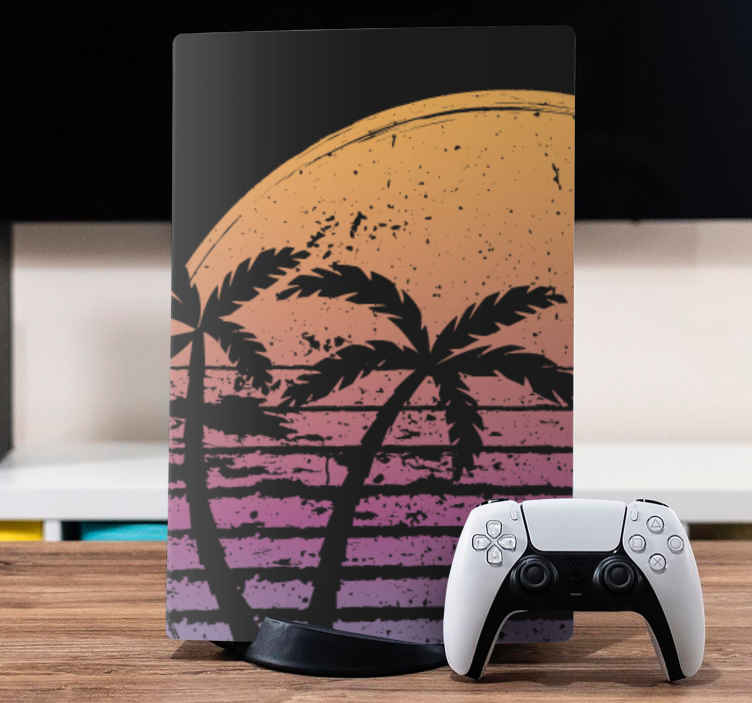 Tropical Sunset Vibes PS5 skin