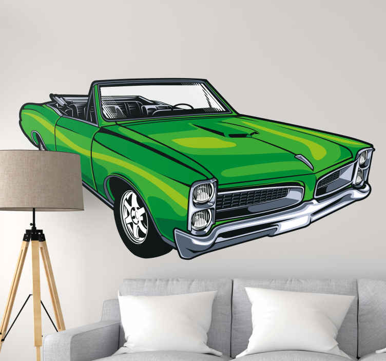 Classic Convertible Car vehicle sticker