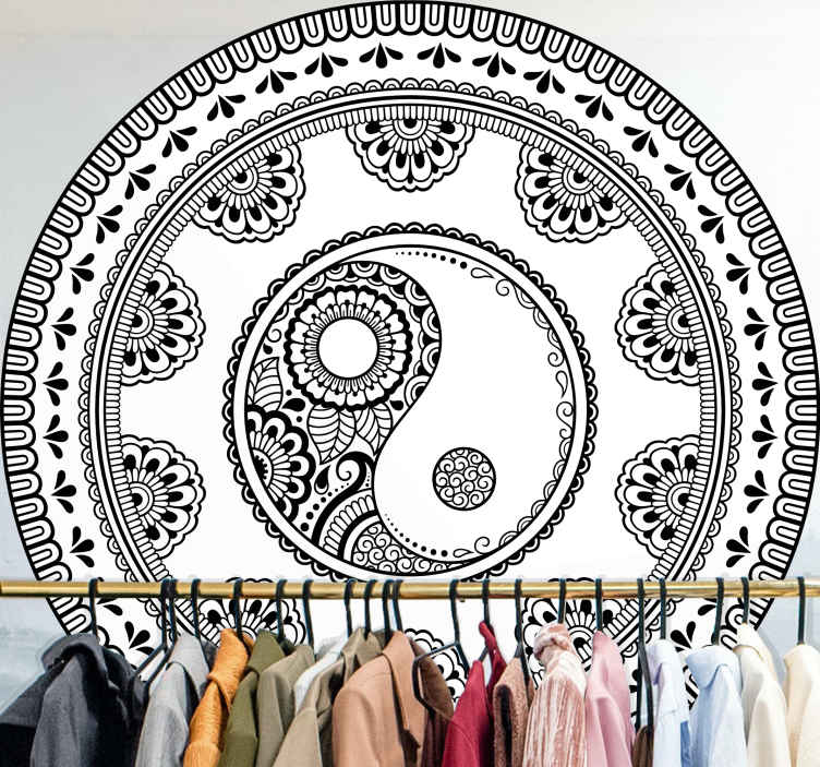 Yin Yang mandala wall sticker