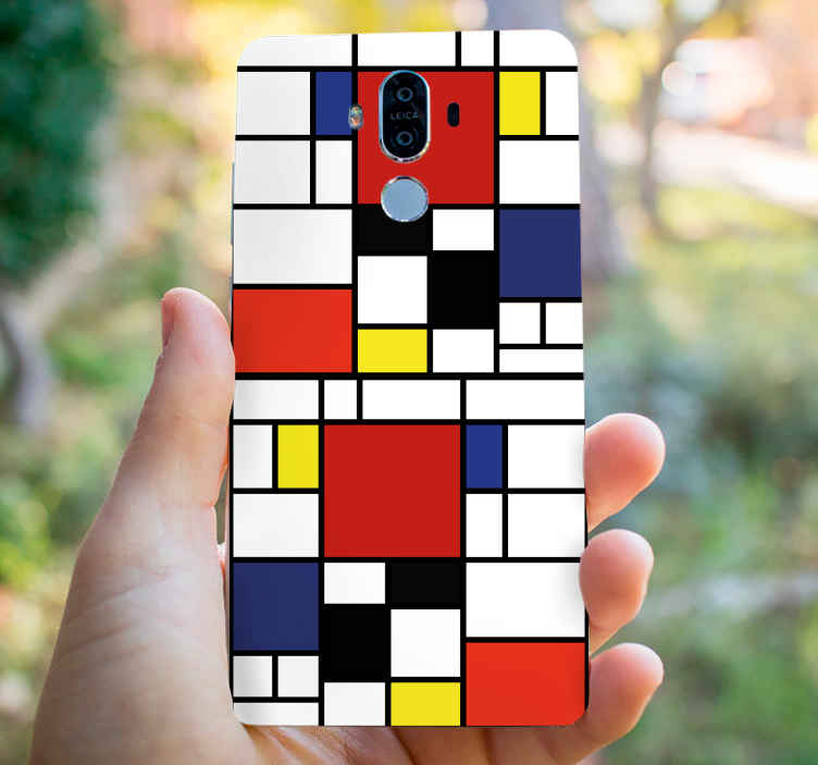 Sticker huawei Blocchi di colore astratti - TenStickers